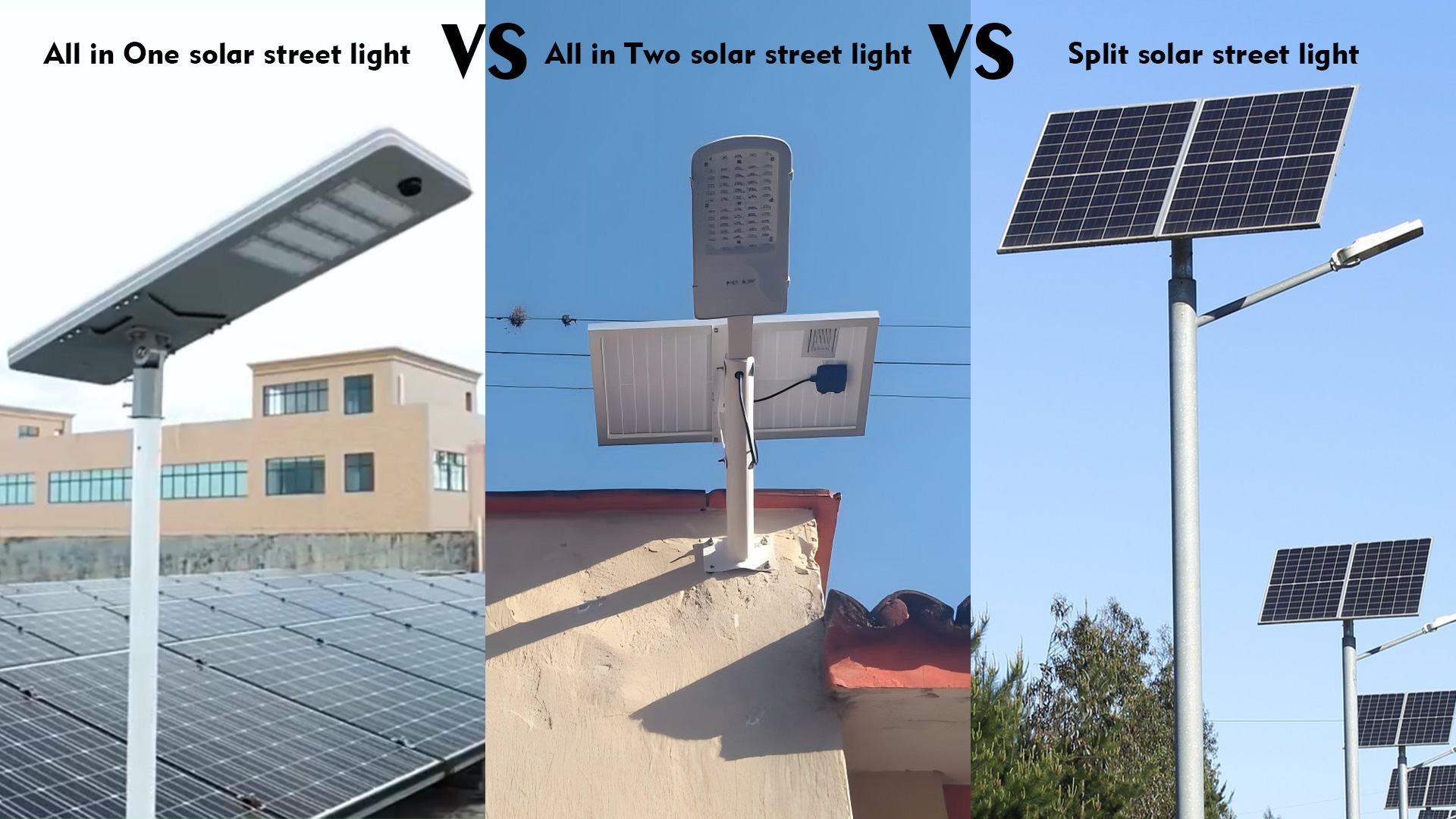 Differences between all-in-one, all-in-two, and split solar LED street ...